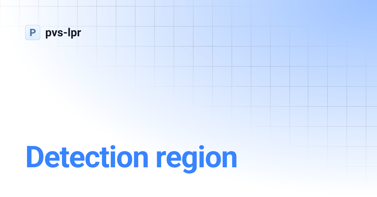 Detection region | pvs-lpr